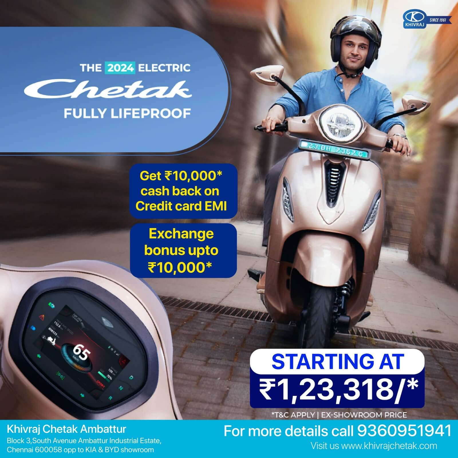 Bajaj Chetak | Authorized Chetak Showroom in Chennai